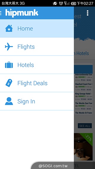買機票訂旅館輕鬆行 Hipmunk Hotels & Flights App- SOGI 手機王