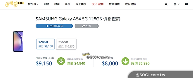 三星A54、A34現在買超划算！通路空機、二手最新價格整理- SOGI 手機王
