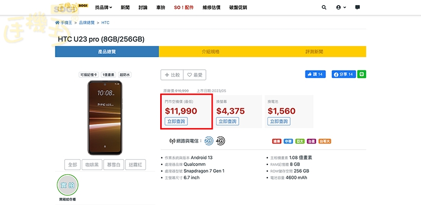 HTC U23系列現在買最多省6千元！通路最低空機價格整理- SOGI 手機王