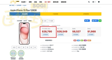 6.7吋iPhone 15 Plus哪裡買更划算？通路最低價格一次看(2024.6)- SOGI 手機王