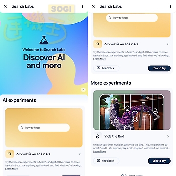 Google AI搜尋功能AI Overviews開放台灣使用！如何開啟、怎麼用一次看懂- SOGI 手機王