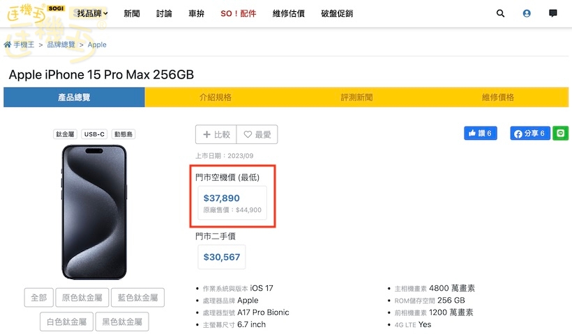 哪裡還有便宜iPhone 15 Pro、15 Pro Max可以買？通路空機現貨搶購可別錯過(2025.5)- SOGI 手機王